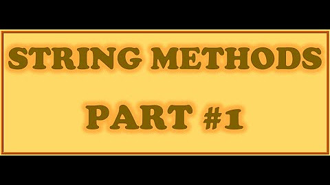 Common STRING Methods in Java - YouTube