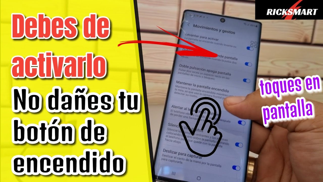 Como ENCENDER y APAGAR pantalla del celular con Dos toques sin botón ...
