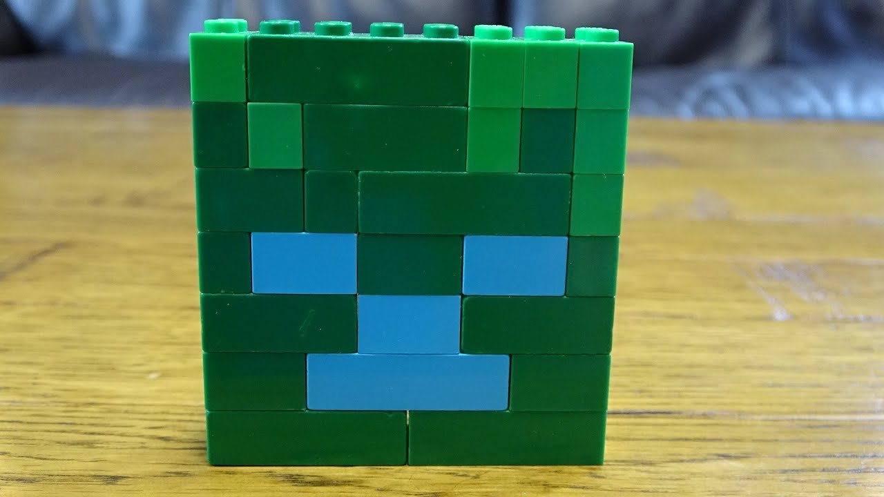 Building a Lego Minecraft Drowned Head in 4K - YouTube