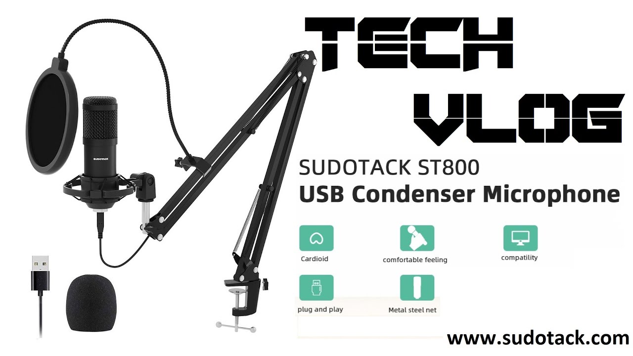 Tech Vlog | Sudotack ST-800 Professional Microphone | Cheap but Epic ...