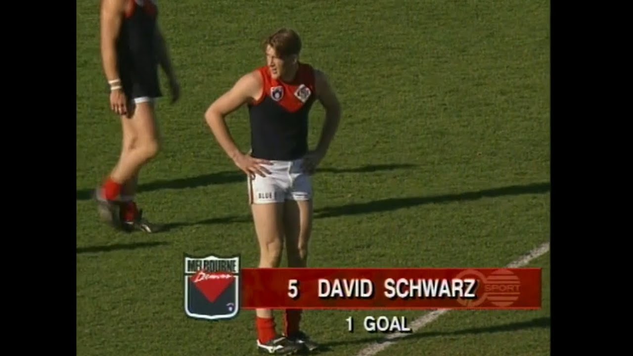David Schwarz - 3 goals - 1994, Rd 16 - Melbourne v Geelong - YouTube