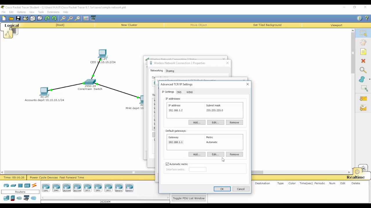 cisco packet tracer Training in english part 4 - YouTube