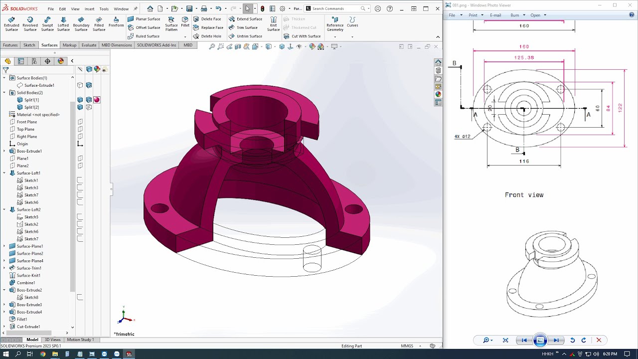 Giáo Trình SolidWorks 2023 | Thực Hành Vẽ 3D - Bài 081 - YouTube
