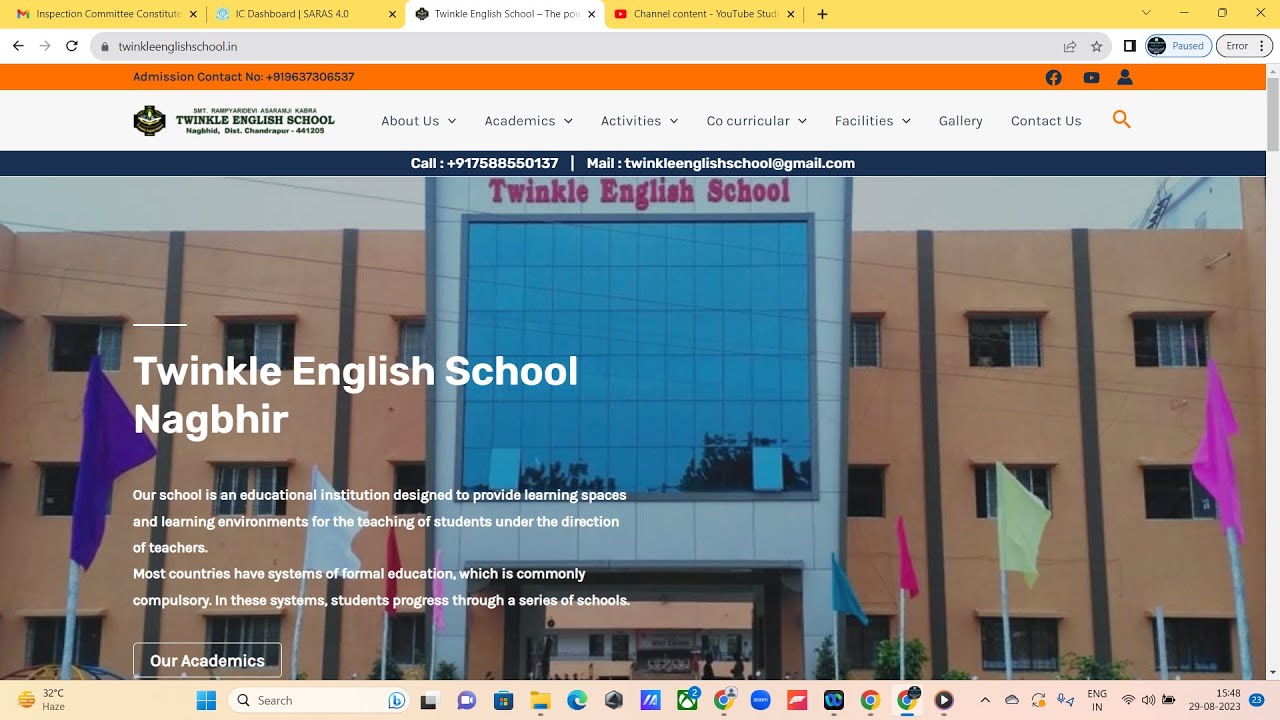 School Inspection 2023 || Twinkle English School Nagbhid - YouTube