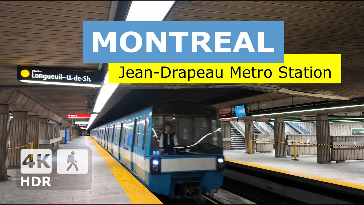 [ 4K ] Jean-Drapeau Metro Station Walking Tour | 🟡 Yellow Line ...