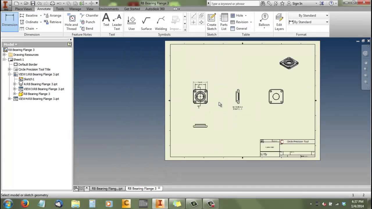 Manufacturing a simple mechanical part #2: Making a drawing. - YouTube