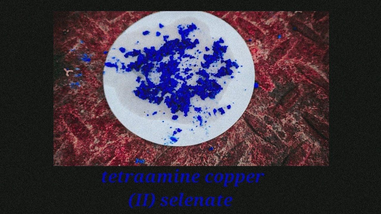 copper (II) selenate to tetraamine copper (II) senenate - YouTube