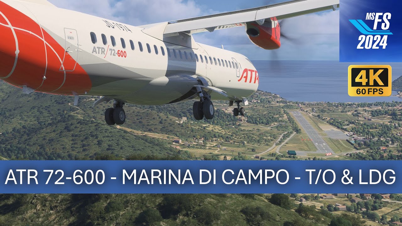 ATR - LIRJ Marina di Campo - Takeoff & Landung | MSFS 2024 - YouTube