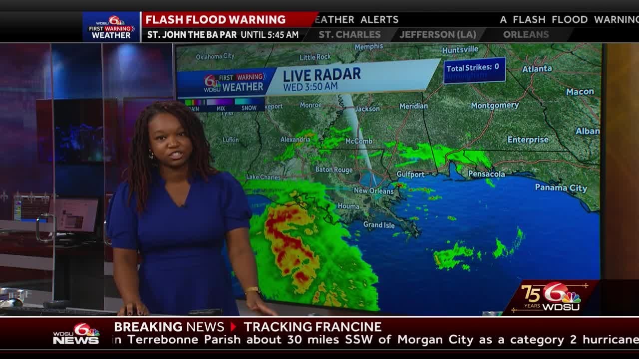 Francine winds down to 45 mph - YouTube
