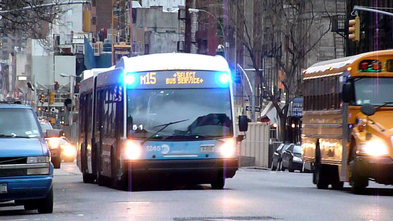 MTA NYCT Bus Nova LFSA #1245 M15 +Select Bus Service+ arriving at 87th ...