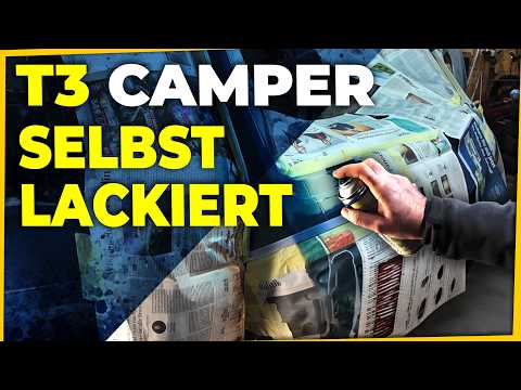 Wir lackieren unseren Camper mit detr Spraydose. Und das Ergebis ist besser als gedacht!