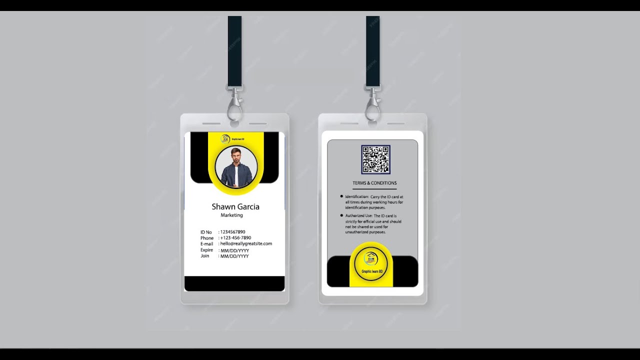 professional I'D Card New Adobe illustrator tutorial - YouTube