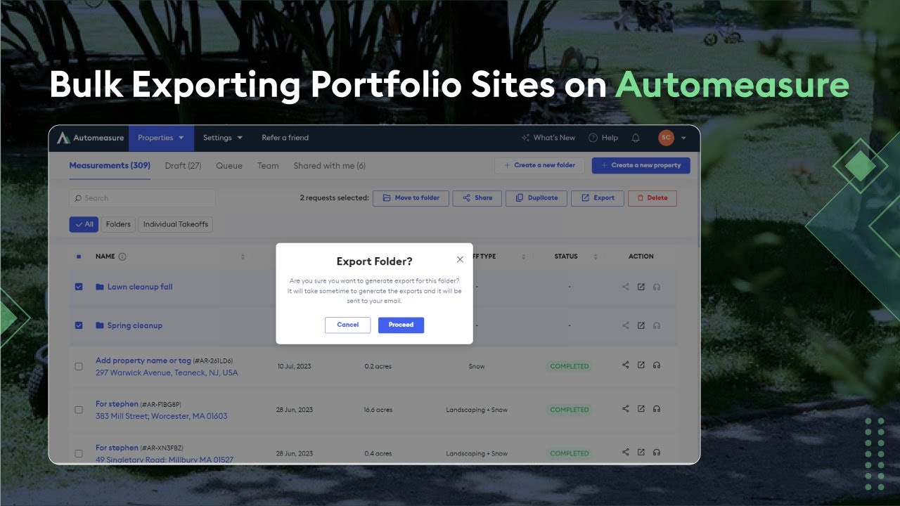 How To Bulk Export Portfolio Takeoffs on Automeasure? - YouTube