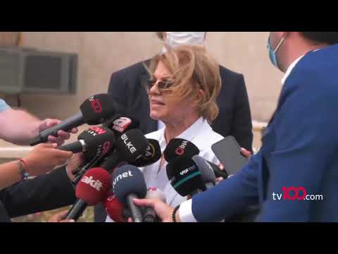 Tansu Çiller'in zor anları... Cumhurbaşkanı Erdoğan'ın helikopteri inince...