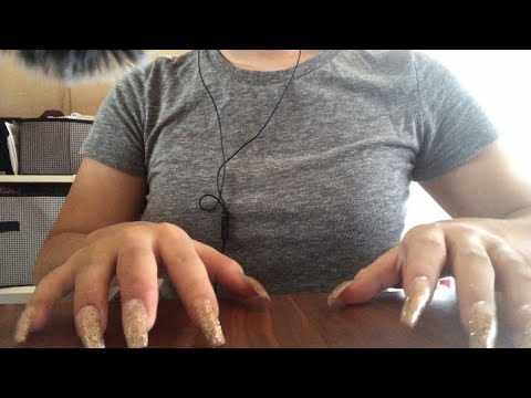 ASMR long nail tapping&scratching - YouTube