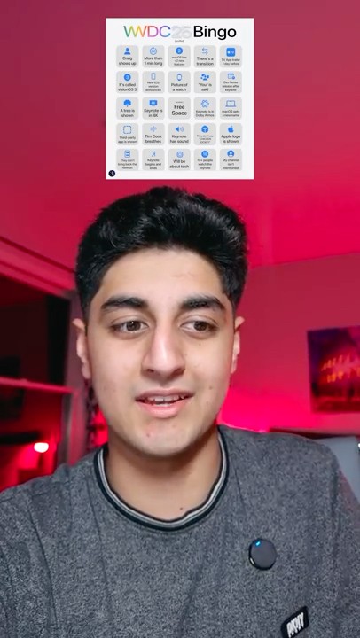 I created a rigged WWDC bingo board. - YouTube