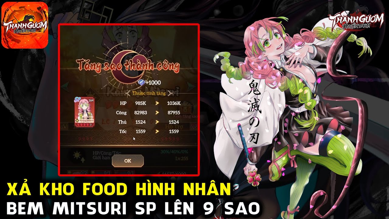 THANH GƯƠM HUYỀN THOẠI - XẢ KHO HÌNH NHÂN LÊN MITSURI 9 SAO BUFF CHO ÁC ...