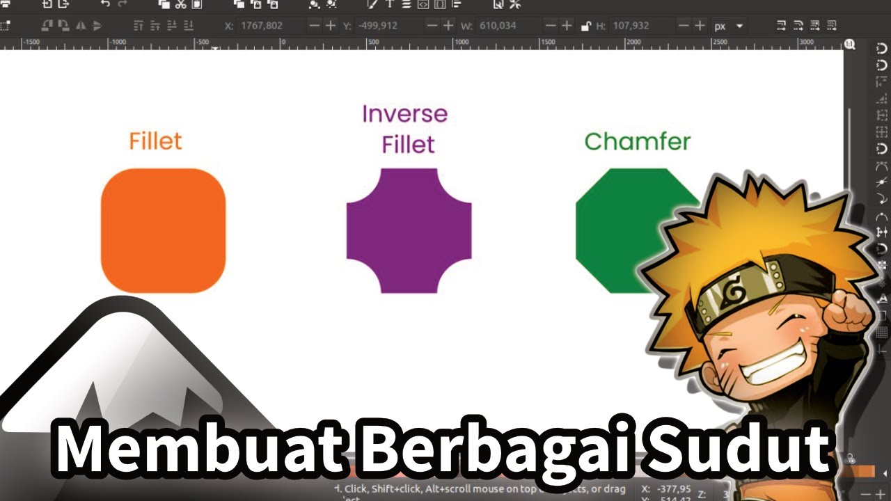 Membuat Berbagai Sudut Di Inkscape CORNER PATH EFFECT 2 - YouTube
