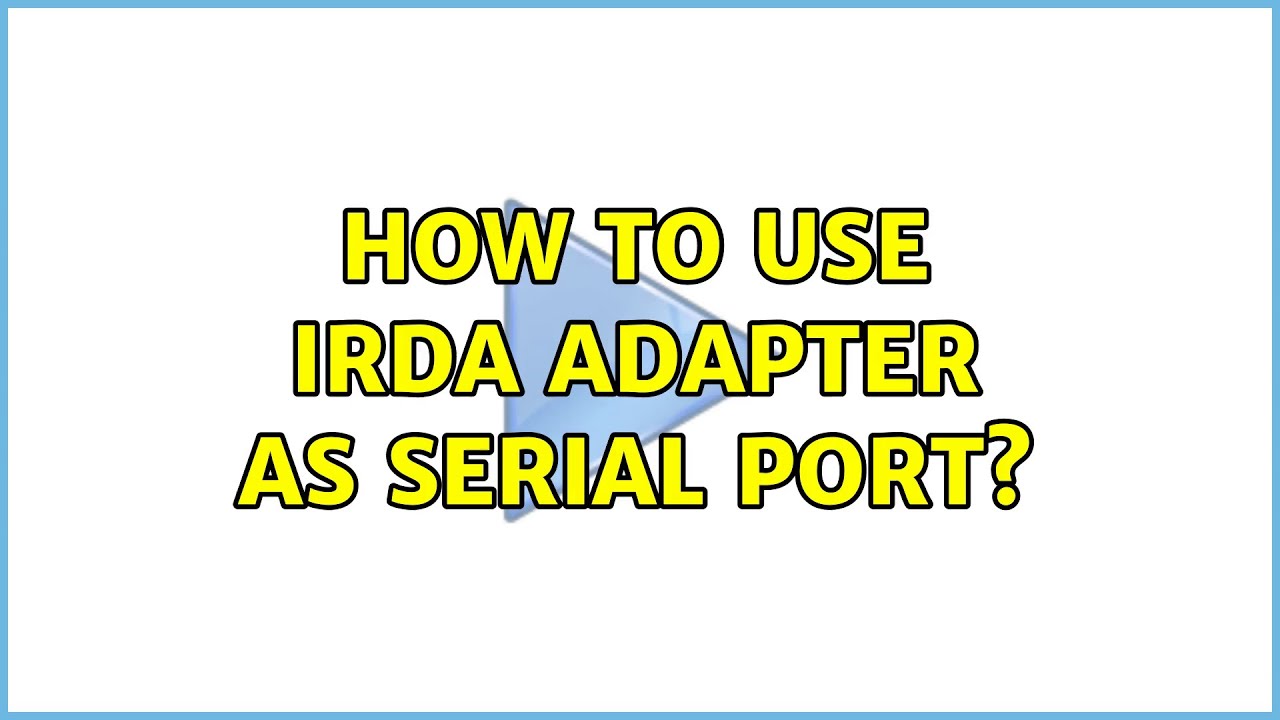 How to use IrDA adapter as serial port? (2 Solutions!!) - YouTube
