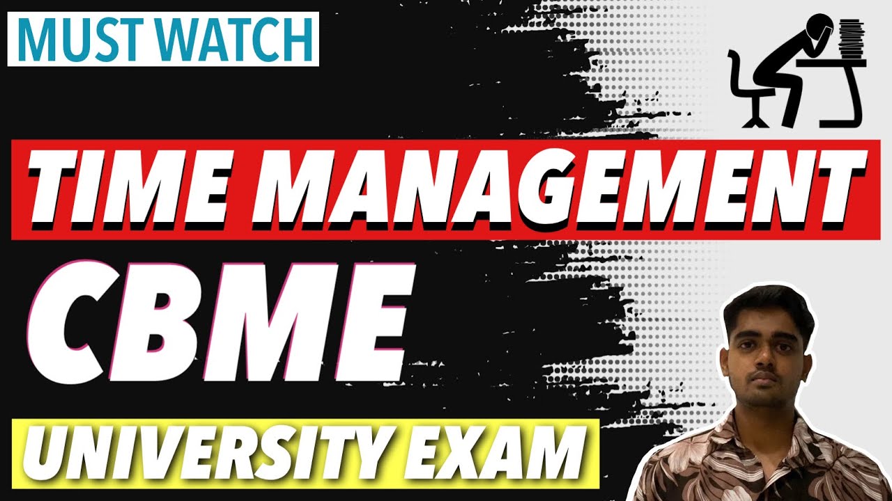 TIME MANAGEMENT for University EXAMS | MBBS | CBME - YouTube