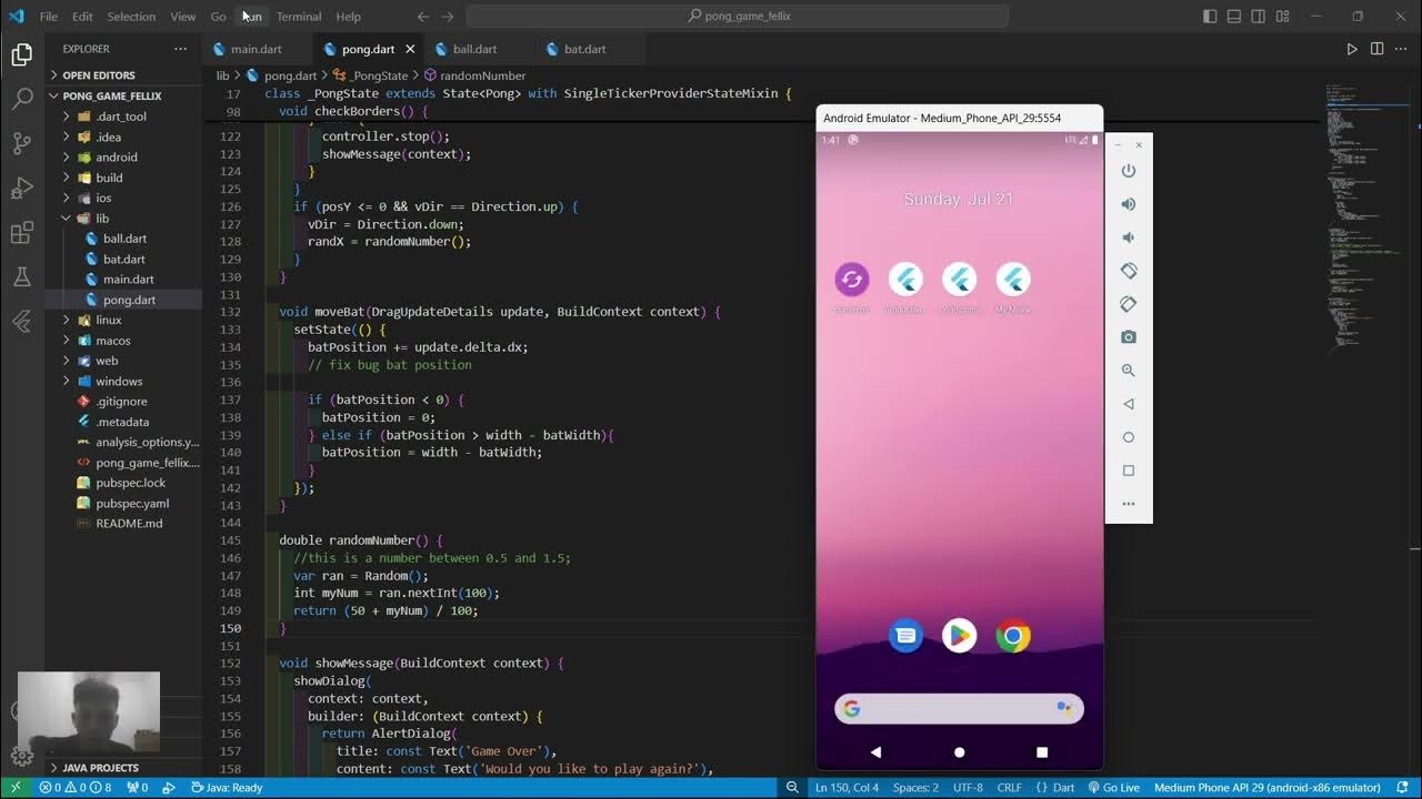 Memperbaiki Bug pada game Pong Flutter - YouTube