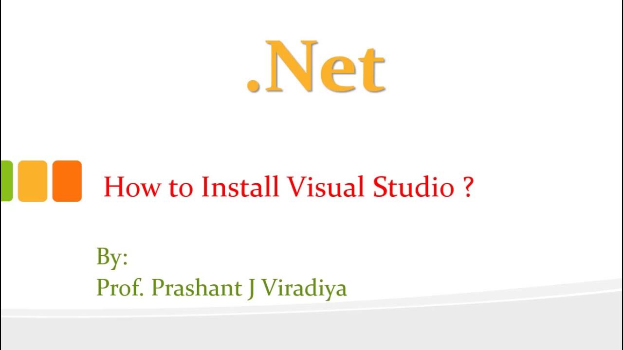 How to install Visual Studio ? | VB.NET | ASP.NET - YouTube