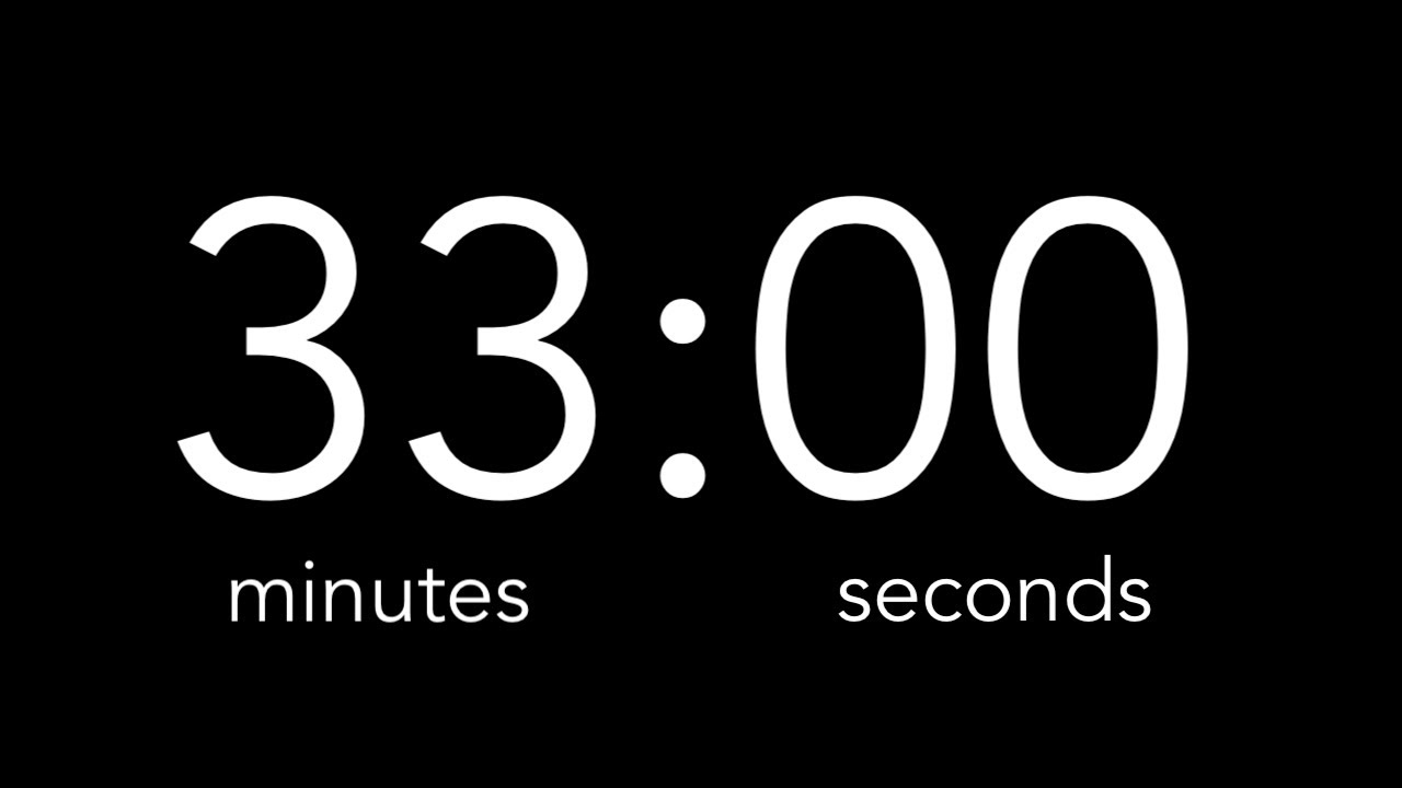 33 Minute Countdown Timer - YouTube