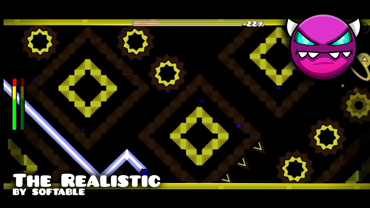 [Geometry Dash] The Realistic by softable (Medium Demon) 100% - Mobile ...