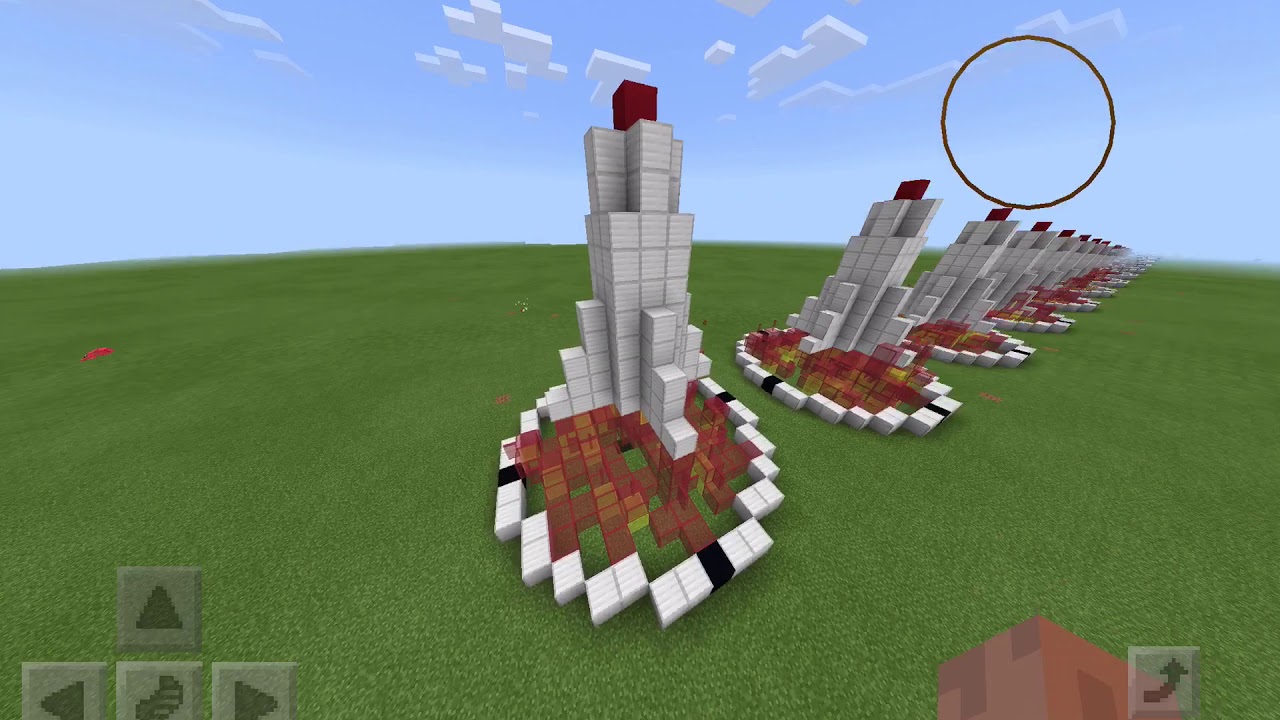 Animated minecraft rocket launch - YouTube