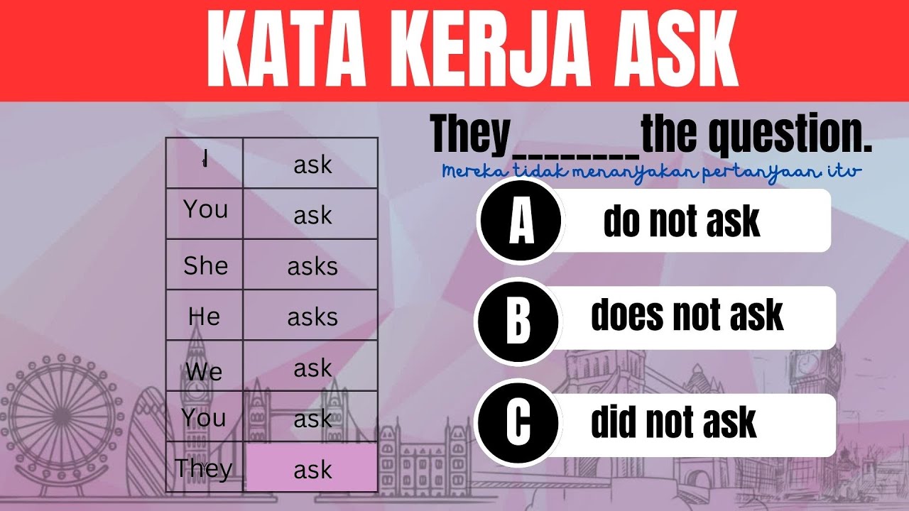Bisa Jawab 21/21? 🎉😍 Kata Kerja Ask Present Tense - Quiz Part 3 - YouTube