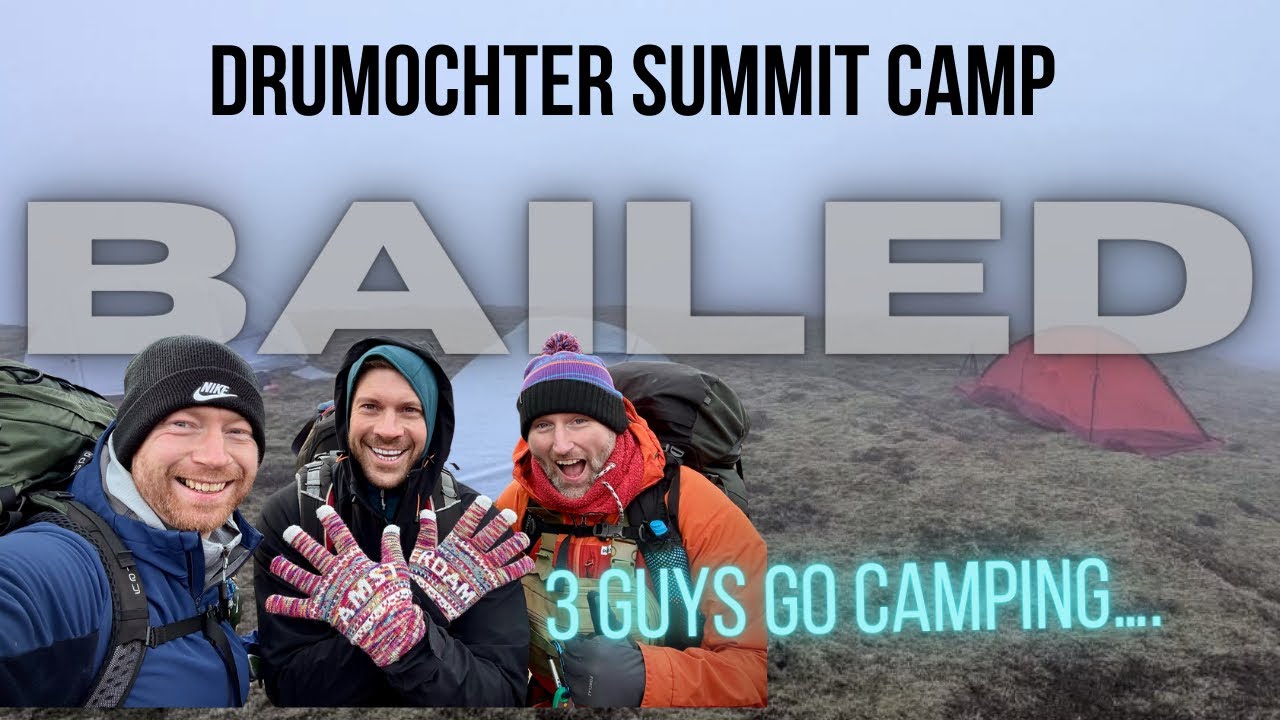 Drumochter hills | summit camp bailed | 3 guys go camping - YouTube