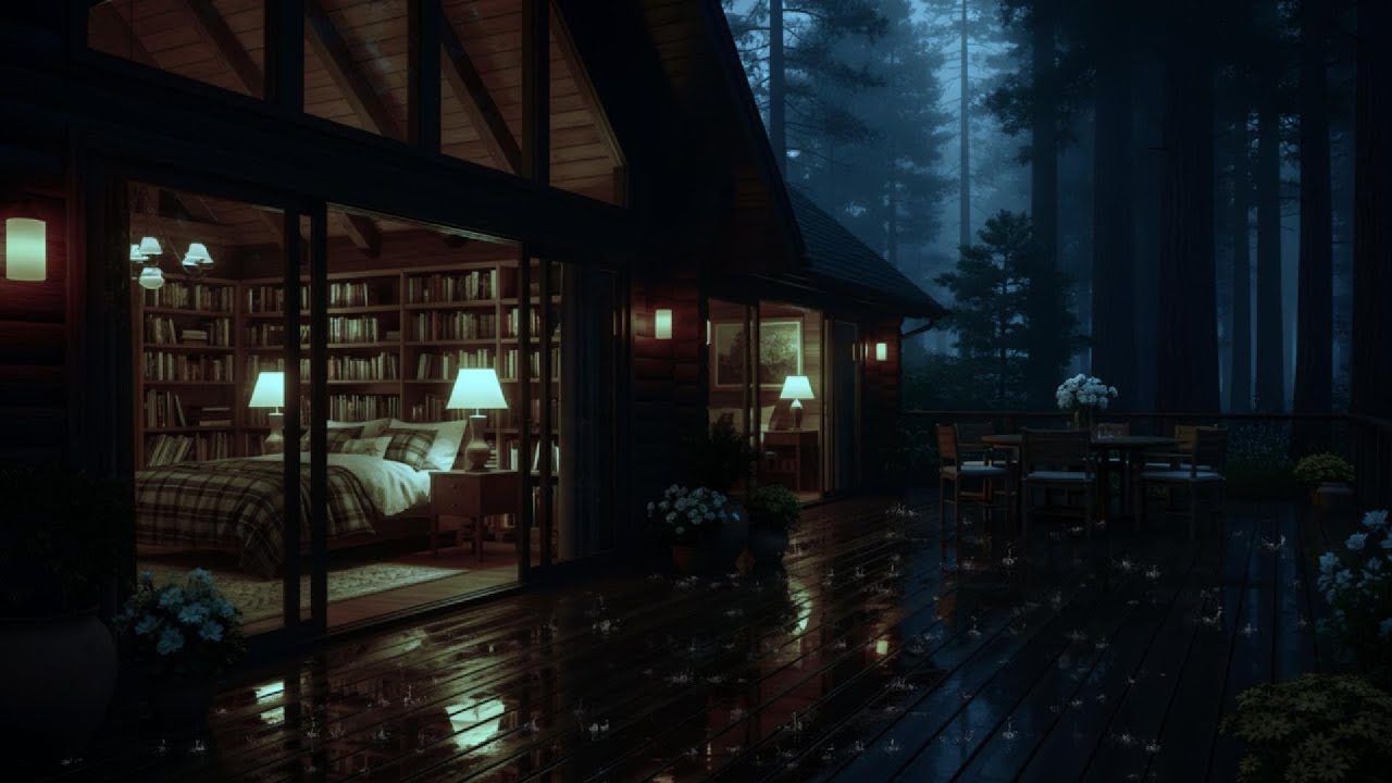 Steady Night Rain Sounds for Sleeping All Night - YouTube