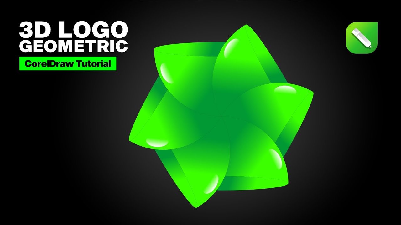 3D Complex Geometric Logo in Corel Draw - YouTube