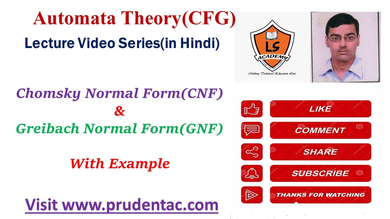 Chomsky Normal Form(CNF) and Greibach Normal Form(GNF) with Example ...