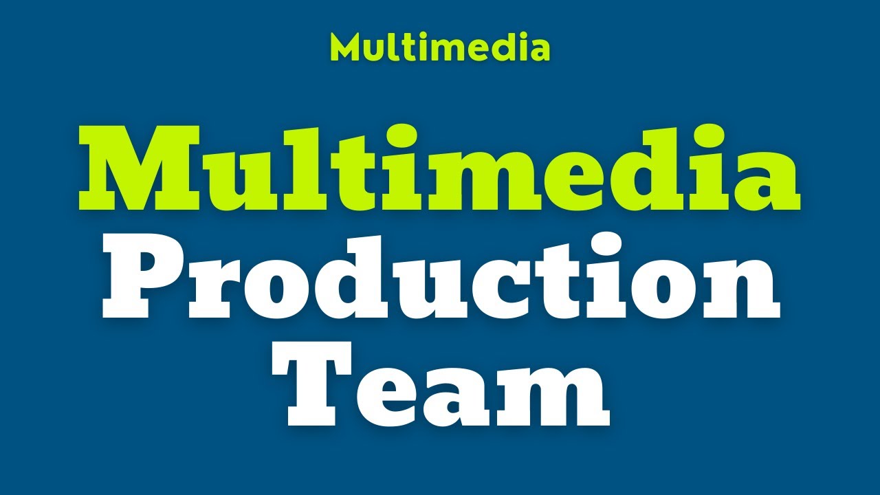 Multimedia Production Team | Part-4 | Chapter 1 | 12th Computer ...