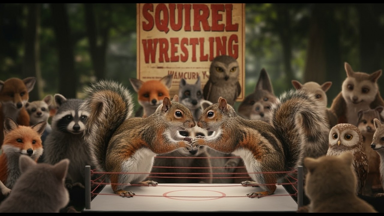 SQWF (Squirrel Wrestling Federation) - Momma Squirrel Playing with ...