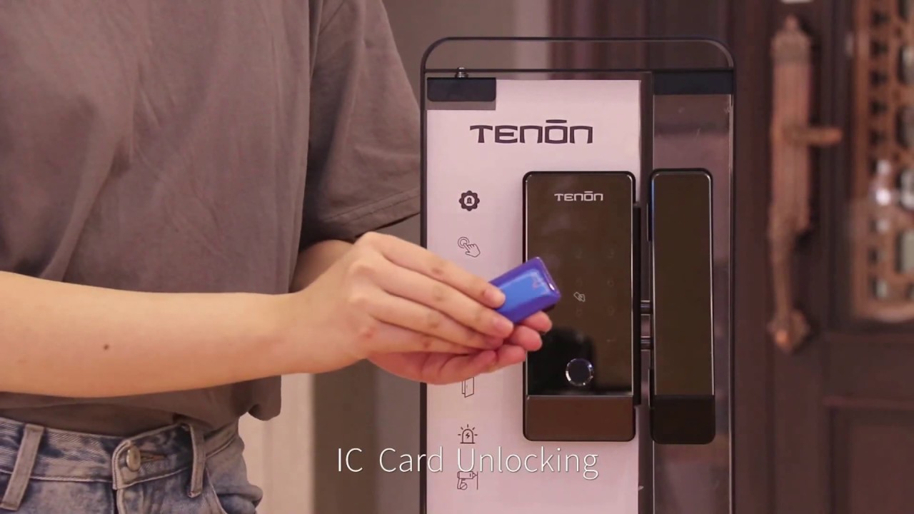 TENON K5 Automatic Glass Door Digital Lock - YouTube