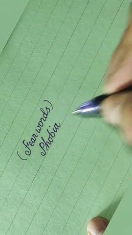#Phobia #fear #Facts #handwriting #shortsvideo #cursive #calligraphy # ...