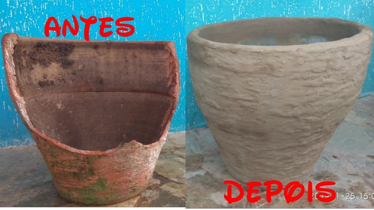 vaso de barro quebrado como consertar veja o vídeo - YouTube