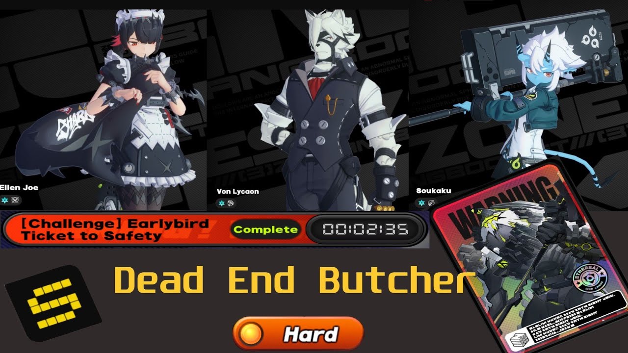 ZZZ | Fighting the Dead End Butcher [Challenge] (Hard difficulty ...