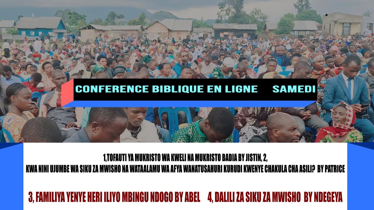 CONFERENCE BIBLIQUE EN LIGNE ( ASSEMBLEE SABBATIQUE ) - YouTube
