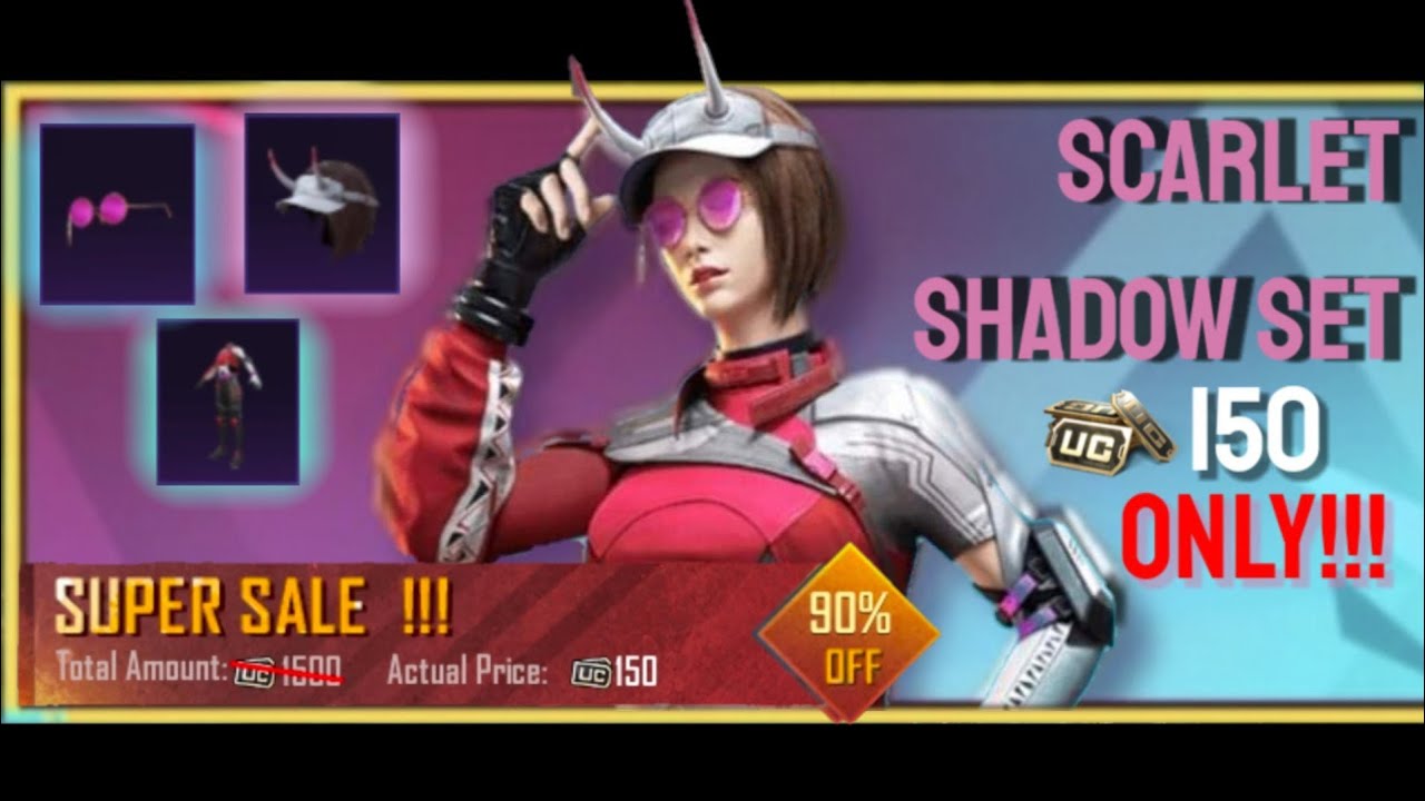 PUBG | SCARLET SHADOW SET | EXCLUSIVE TREASURE | 90% SUPER SALE - YouTube