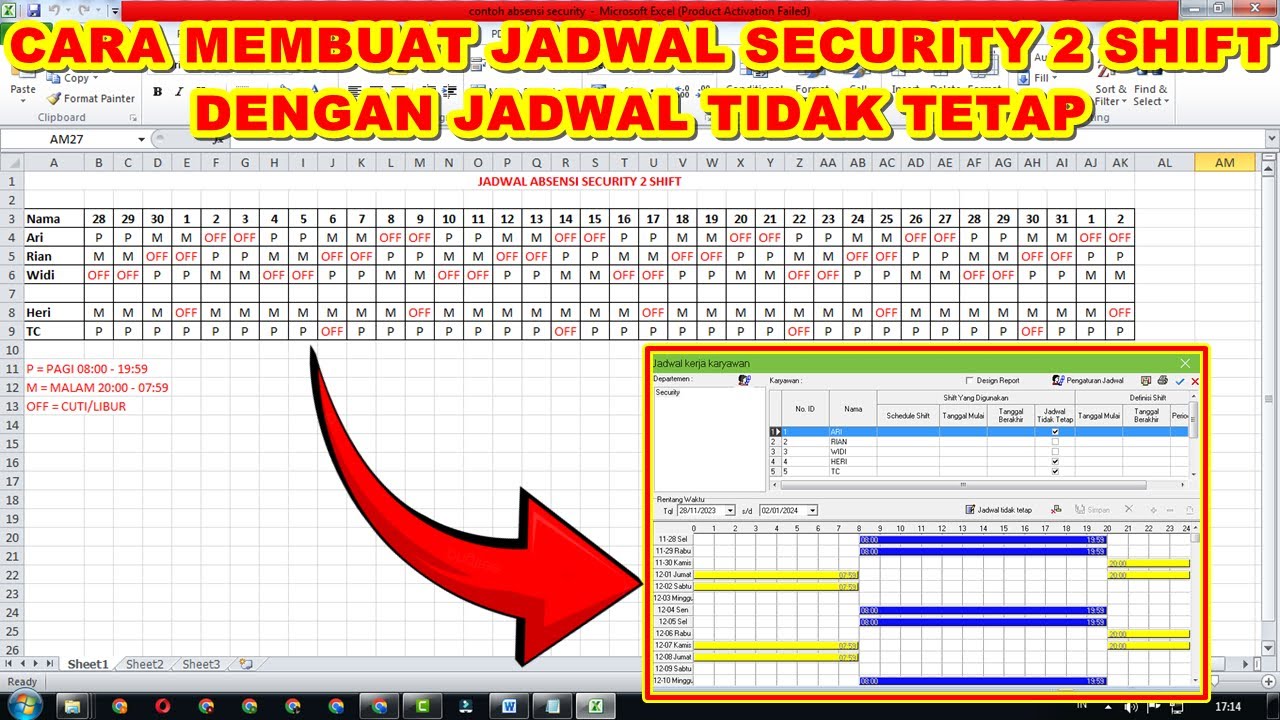 Cara Membuat Jadwal Kerja Security 2 Shift Tidak Tetap Menggunakan Aplikasi Attendance ...