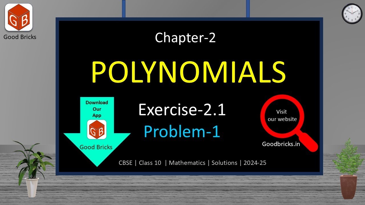 Exercise-2.1 | Problem-1 | Chapter-2| Polynomials | CBSE |Class-10|Math #ncert #exercise # ...