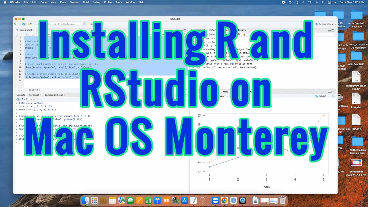 Download and Install R and RStudio for Mac OS Monterey(for Intel ...