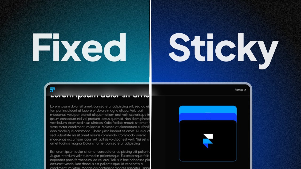 Fixed vs Sticky no Framer: Quando Usar Cada Um - YouTube