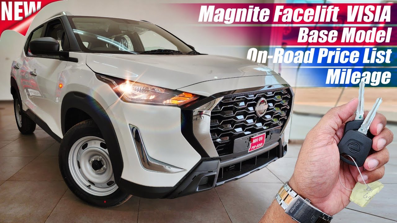 Nissan Magnite Facelift Base Model VISIA, On Road Price List, Mileage ...