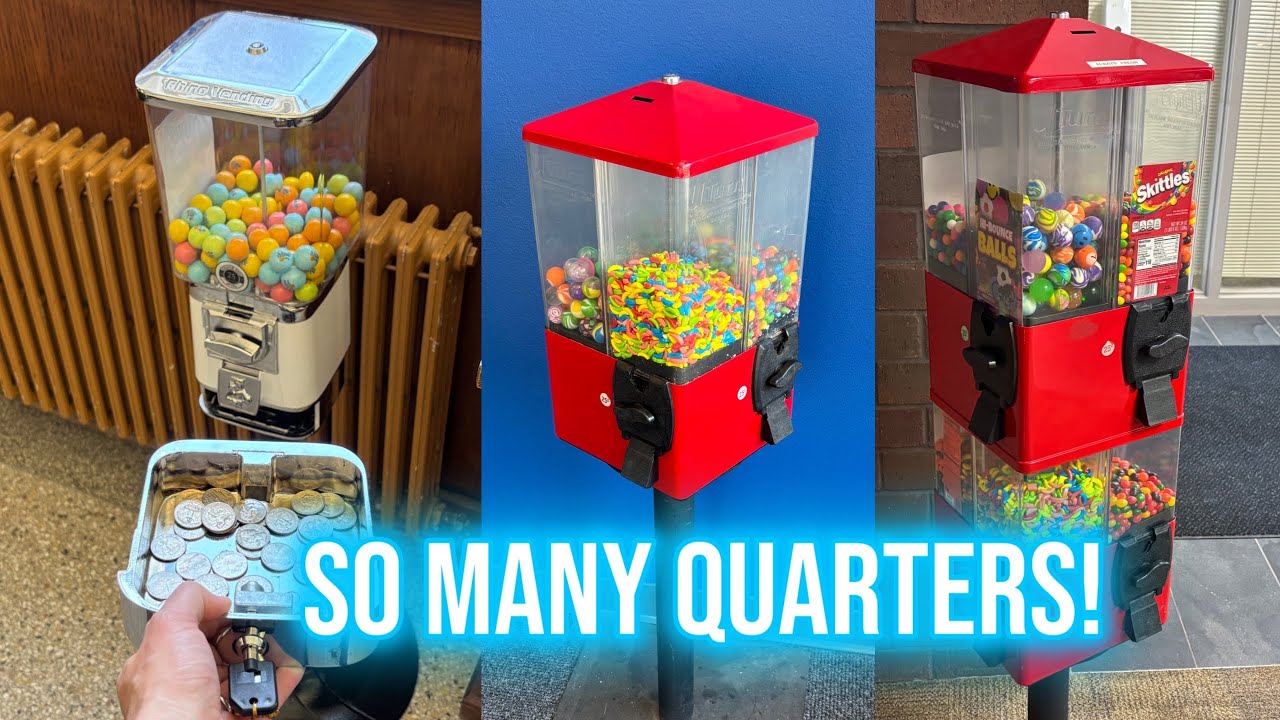 I COLLECTED TONS of QUARTERS!💰From 3 Vending Machines!!💰🤯 - YouTube