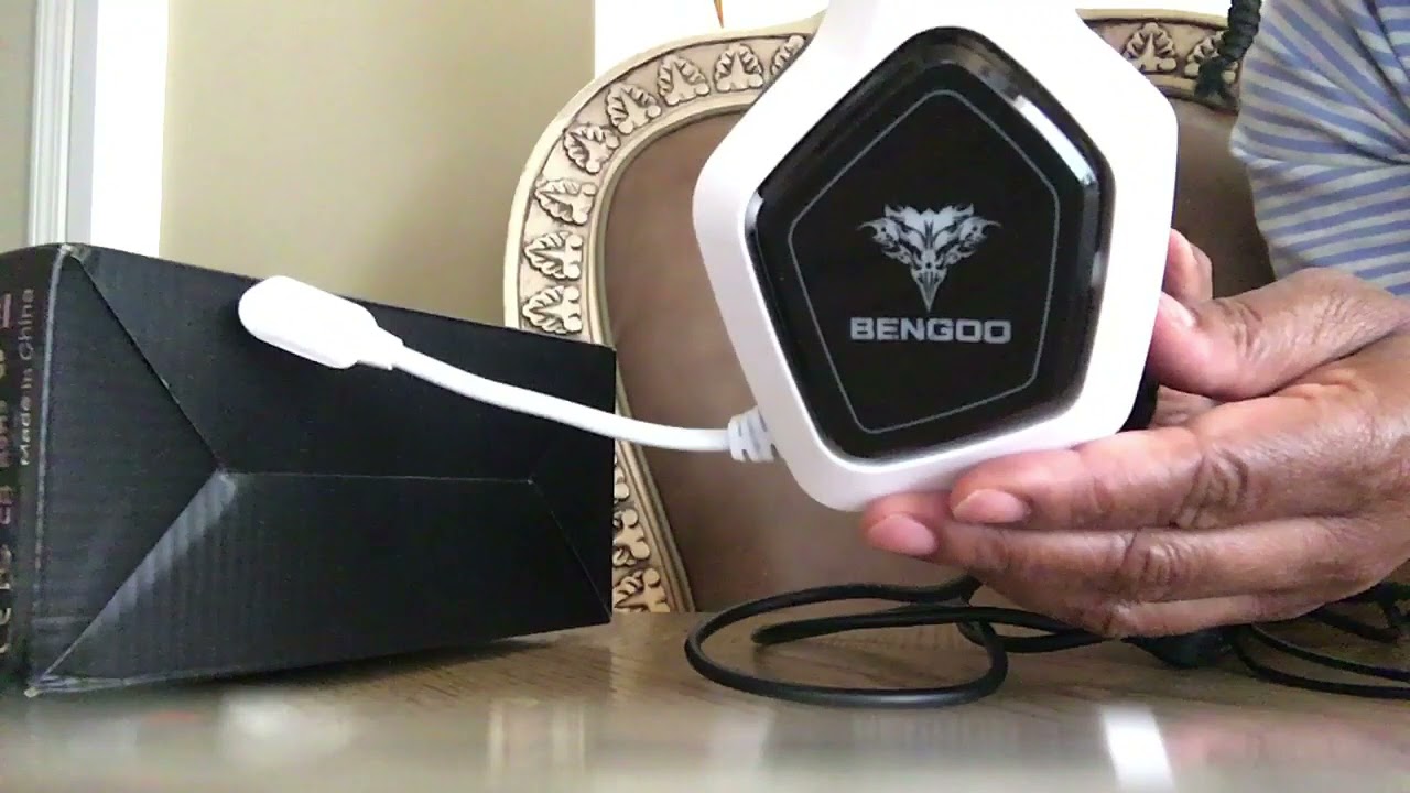 Amazon Unboxing BENGOO Gaming Headset Black and White - YouTube