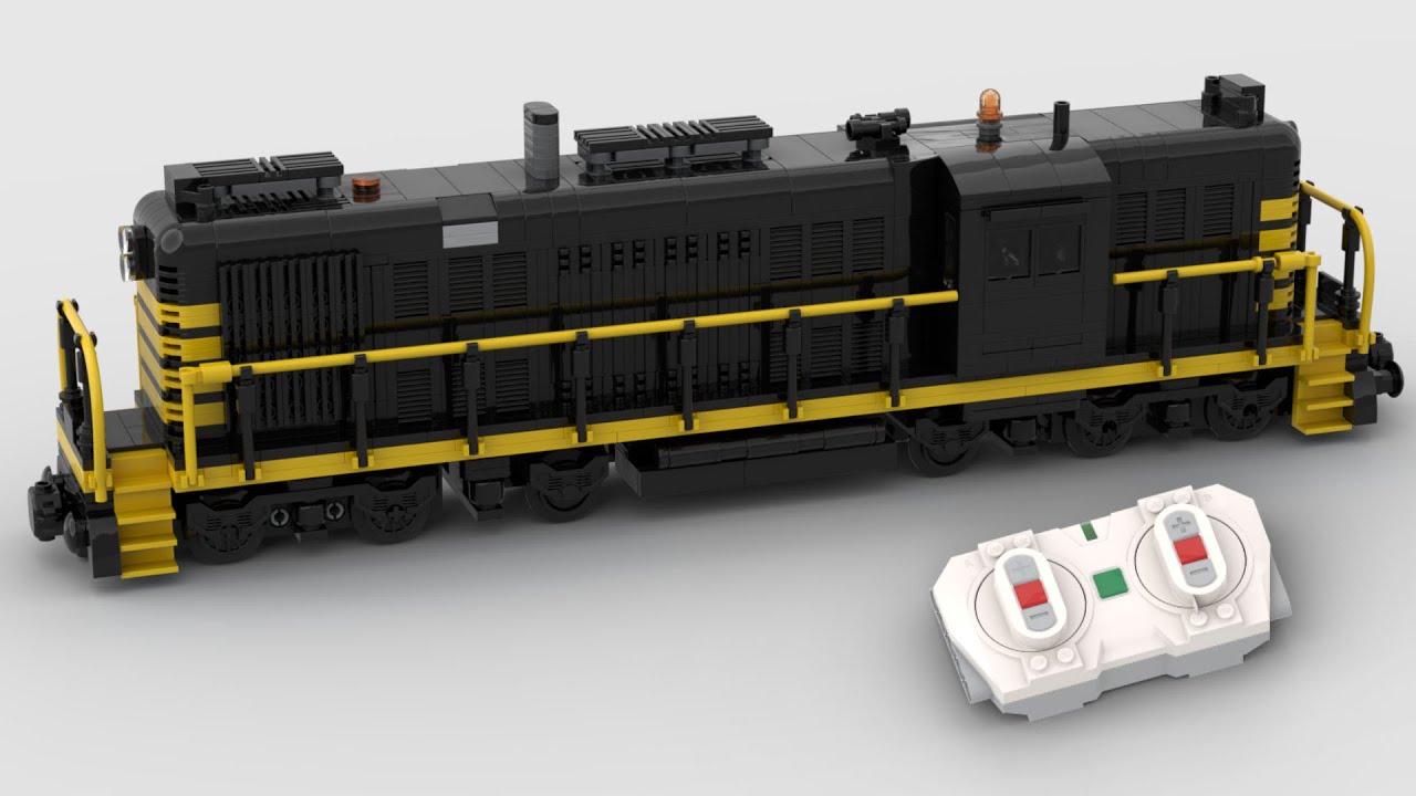 LEGO Diesel locomotive -- Alaska Railroad ALCO MRS-1 -- MOC - YouTube